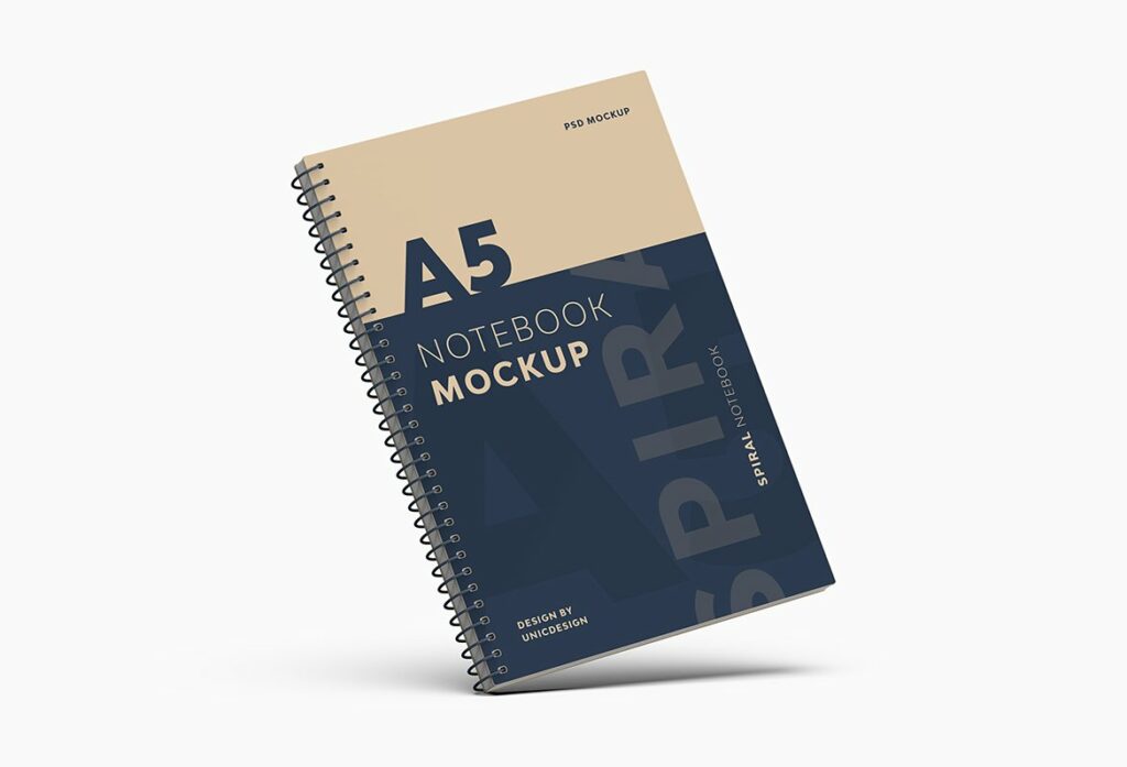A5 Spiral Notebook Mockup – MasterBundles