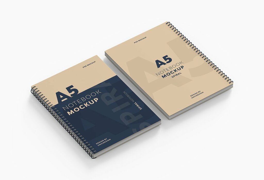 A5 Spiral Notebook Mockup – MasterBundles