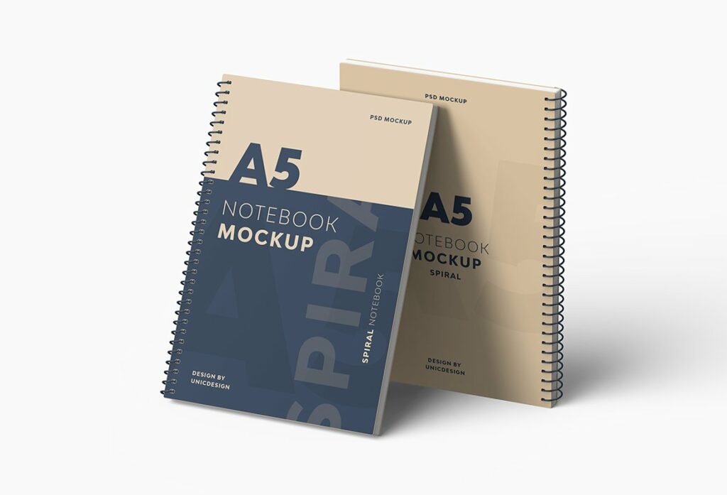 A5 Spiral Notebook Mockup – MasterBundles