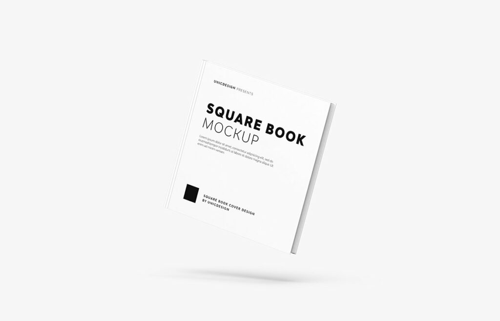 Square Book Mockup – MasterBundles