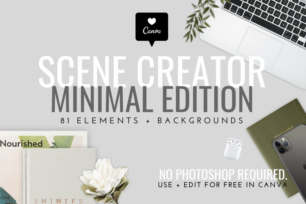 Minimal Tech Mockups + Scene Creator – MasterBundles