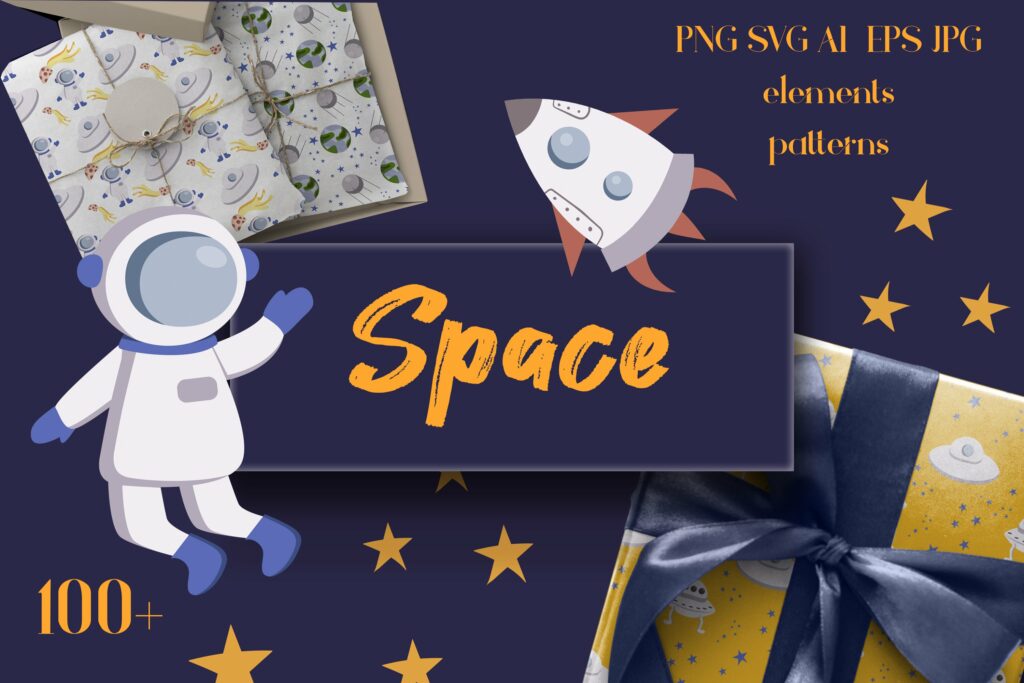 Little Astronaut Space set – MasterBundles