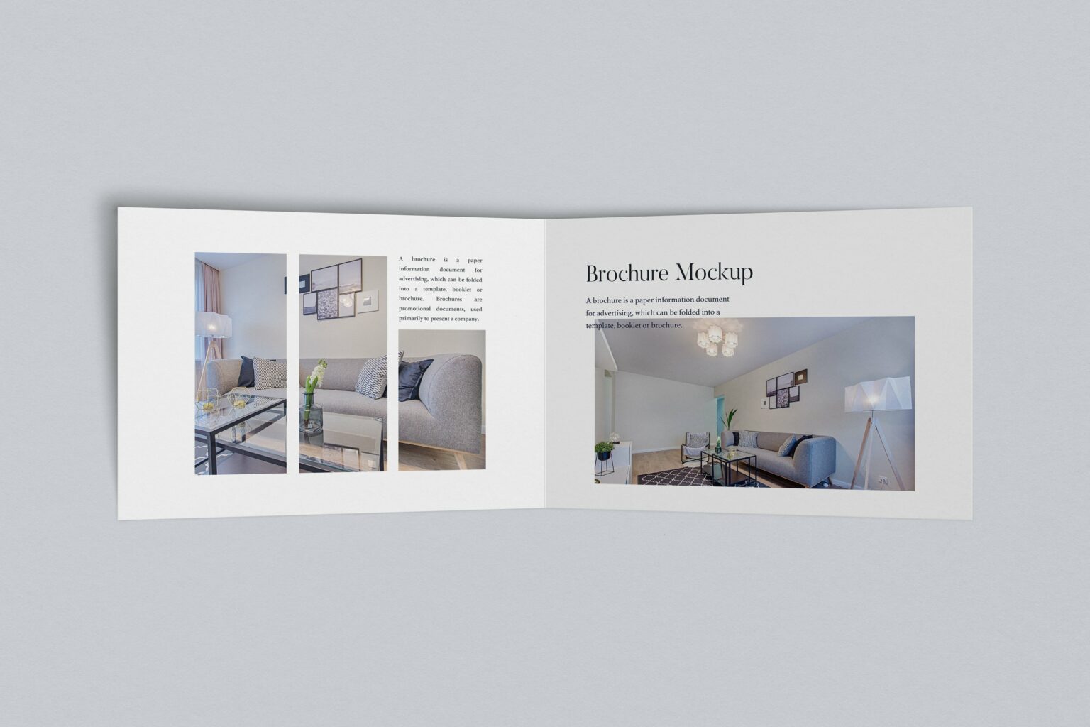 Landscape 2 Fold A4 Brochure Mockup – MasterBundles