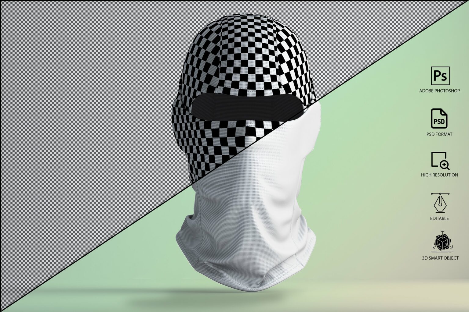 Balaclava Mask Mockup – MasterBundles