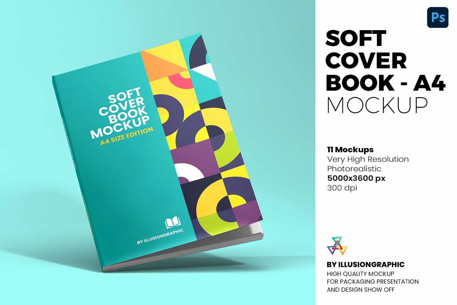 Soft Cover Book Mockup - A4 – MasterBundles