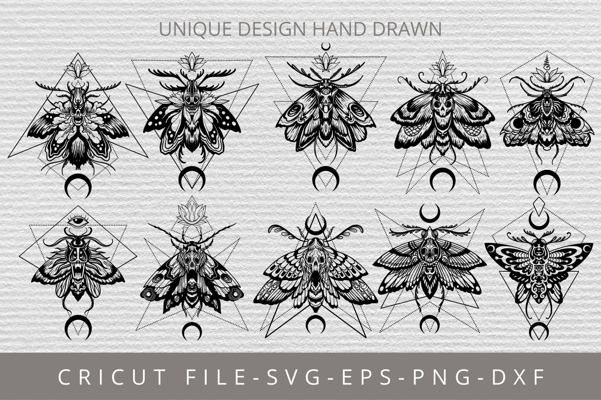 Moth SVG, Death Moth SVG Cut files – MasterBundles