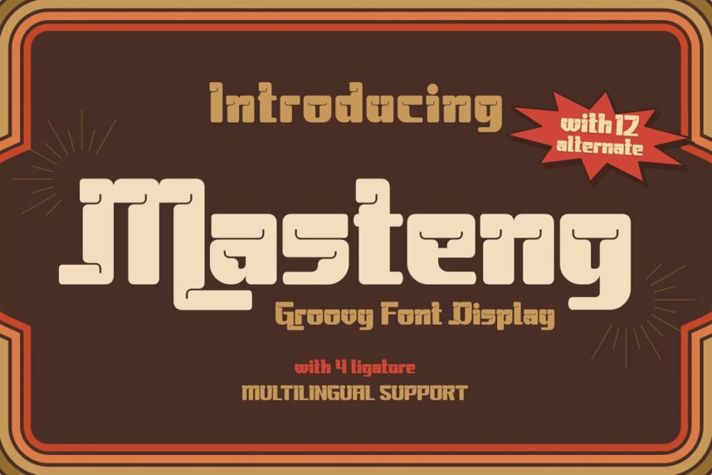 Masteng | Groovy Retro Font – MasterBundles