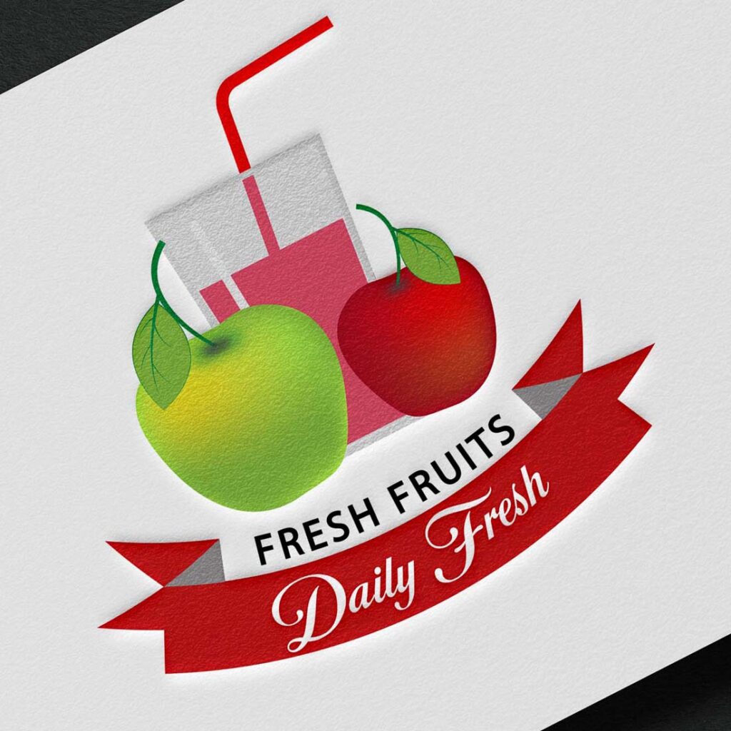 Nature's Best: 100% editable logo design of hand-picked fresh fruit for ...