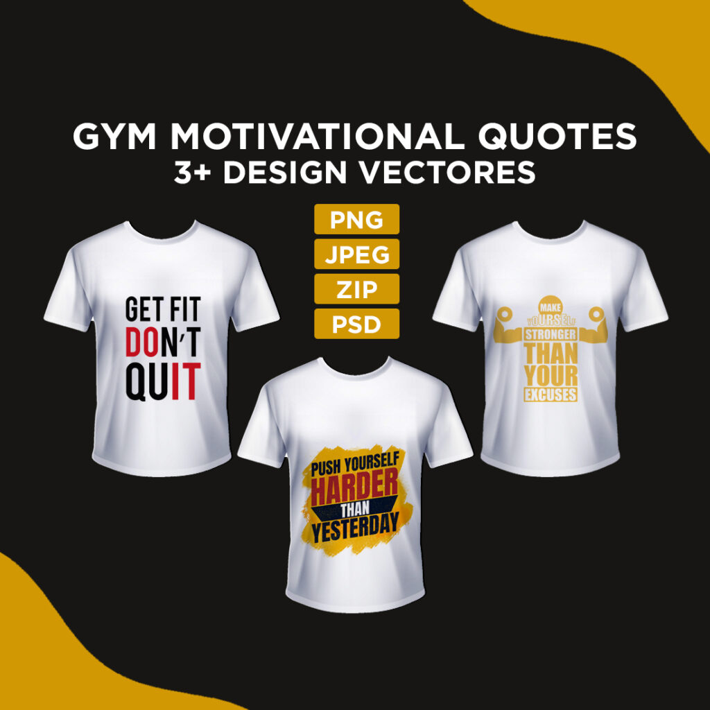 GYM Motivation T-Shirt Design vectors - MasterBundles