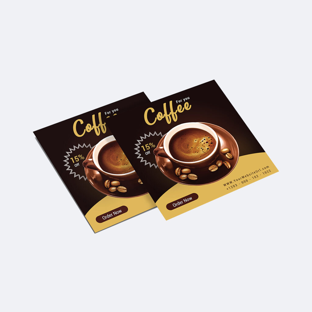 Coffee shop promotion poster design - MasterBundles