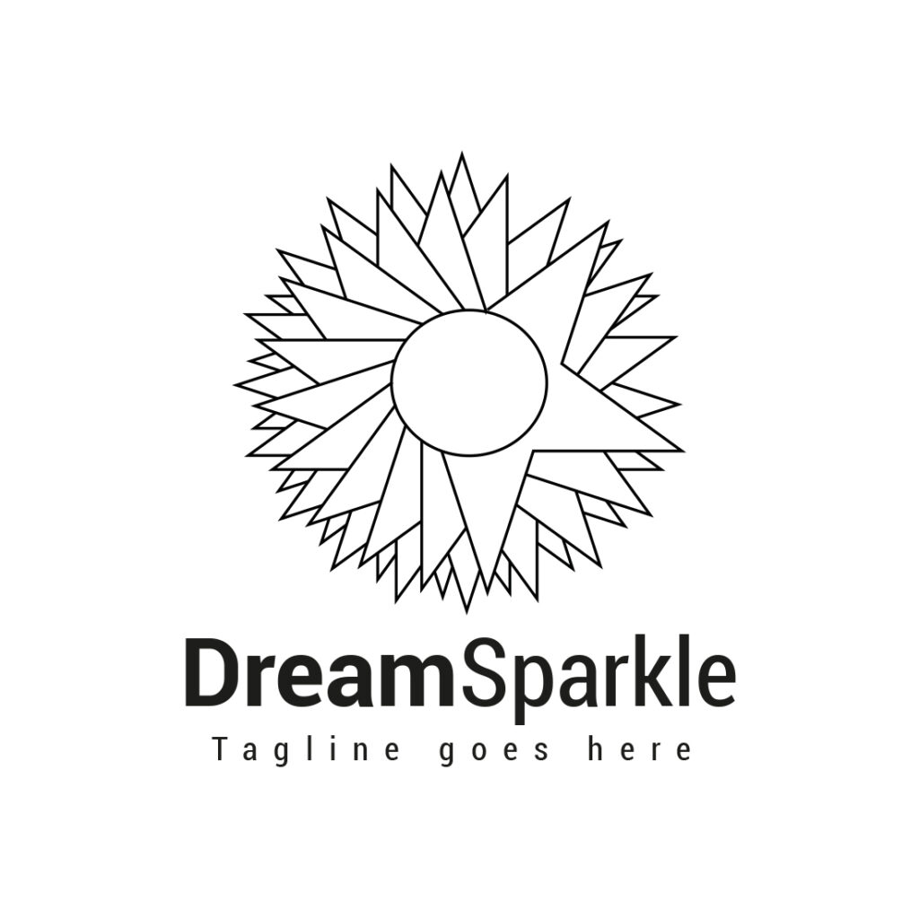 Dream Sparkle lineart logo design – MasterBundles