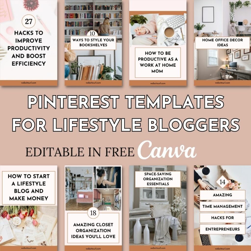 Pinterest Templates For Bloggers | Pinterest pin for Canva - MasterBundles