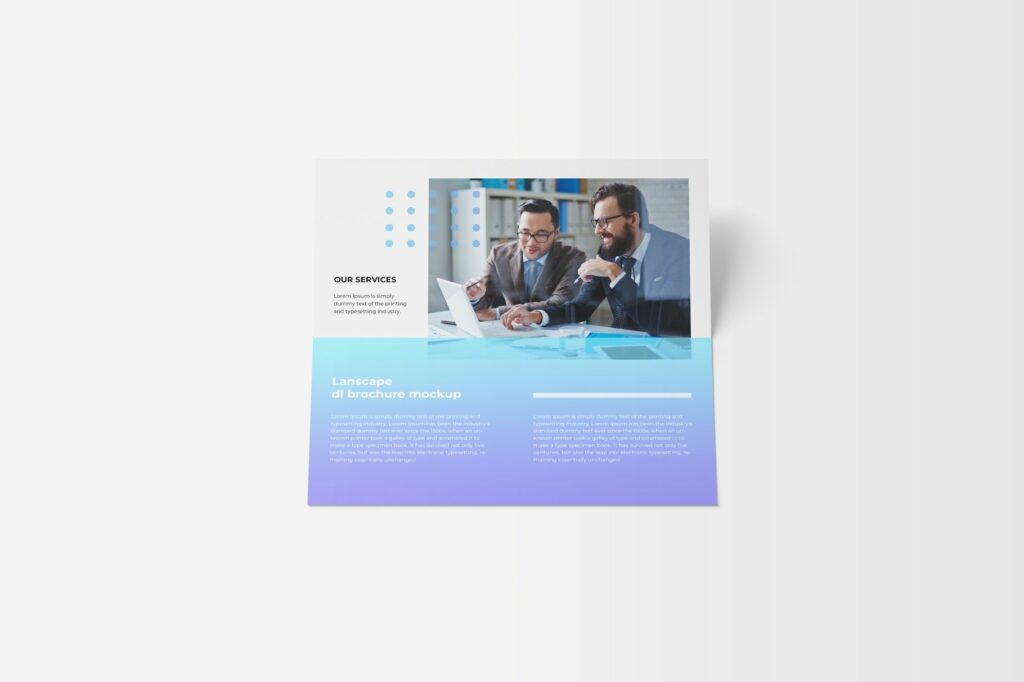 Landscape DL Bi-Fold Brochure Mockup – MasterBundles