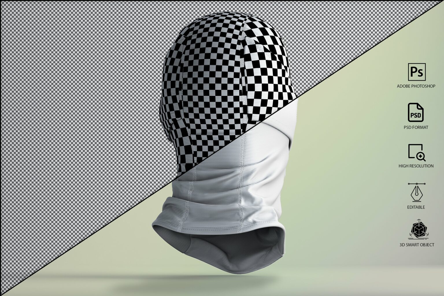 Balaclava Mask Mockup – MasterBundles