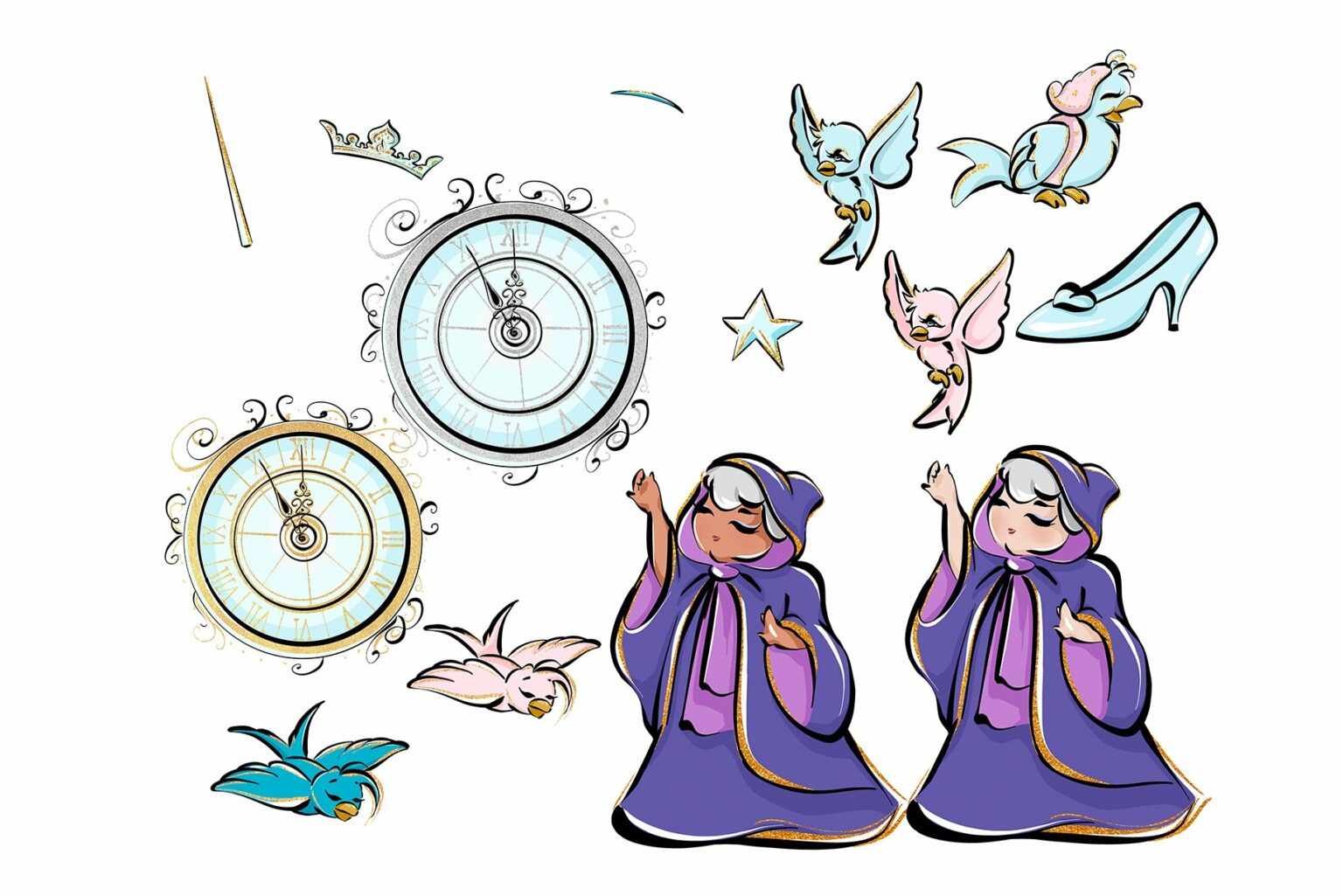 Fairy Tale Cinderella Clipart – MasterBundles