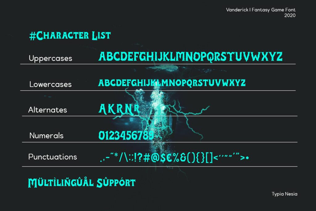 Vanderick - Fantasy Game Font – MasterBundles