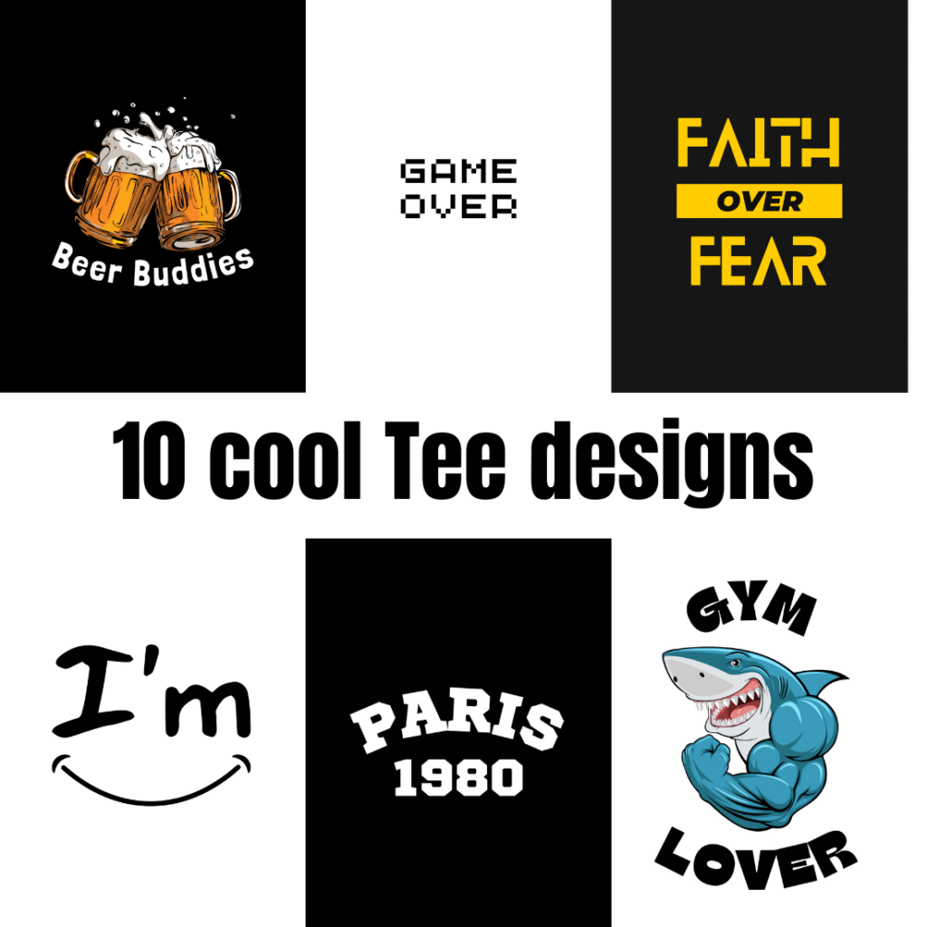 10 cool t-shirts designs Compo collection - MasterBundles
