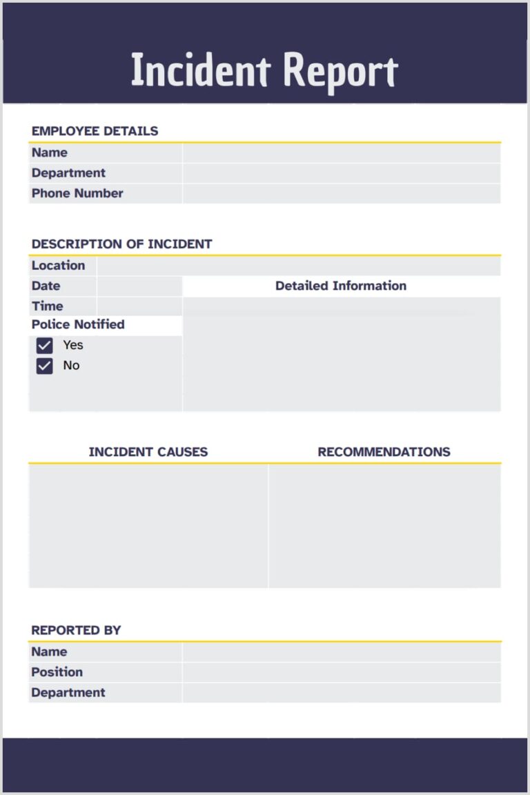 25 Best Police Report Templates for 2023 – MasterBundles