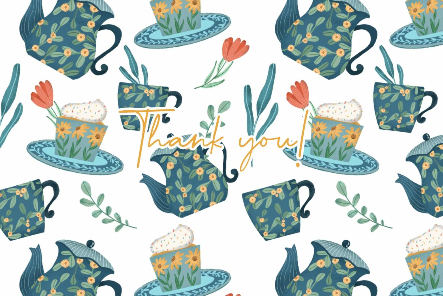 Morning tea clipart, patterns, premade posters set - MasterBundles