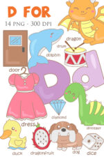Alphabet D For Vocabulary School - MasterBundles