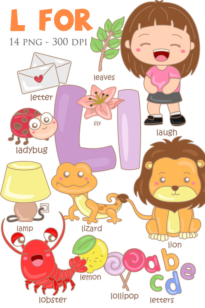 Alphabet L For Vocabulary School Letter Reading Writing Font Study ...