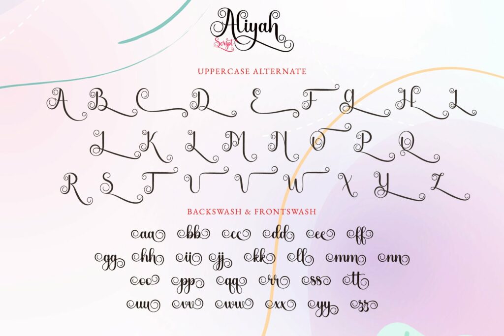 Aliyah - Swirly Calligraphy Font – MasterBundles
