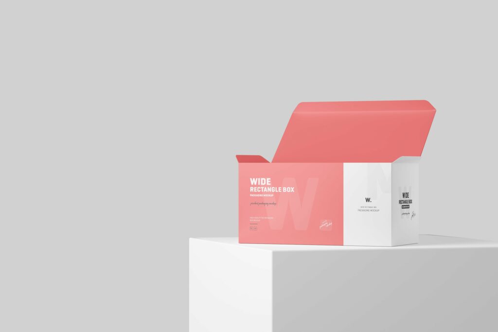 Wide Rectangle Box Packaging Mockup – MasterBundles