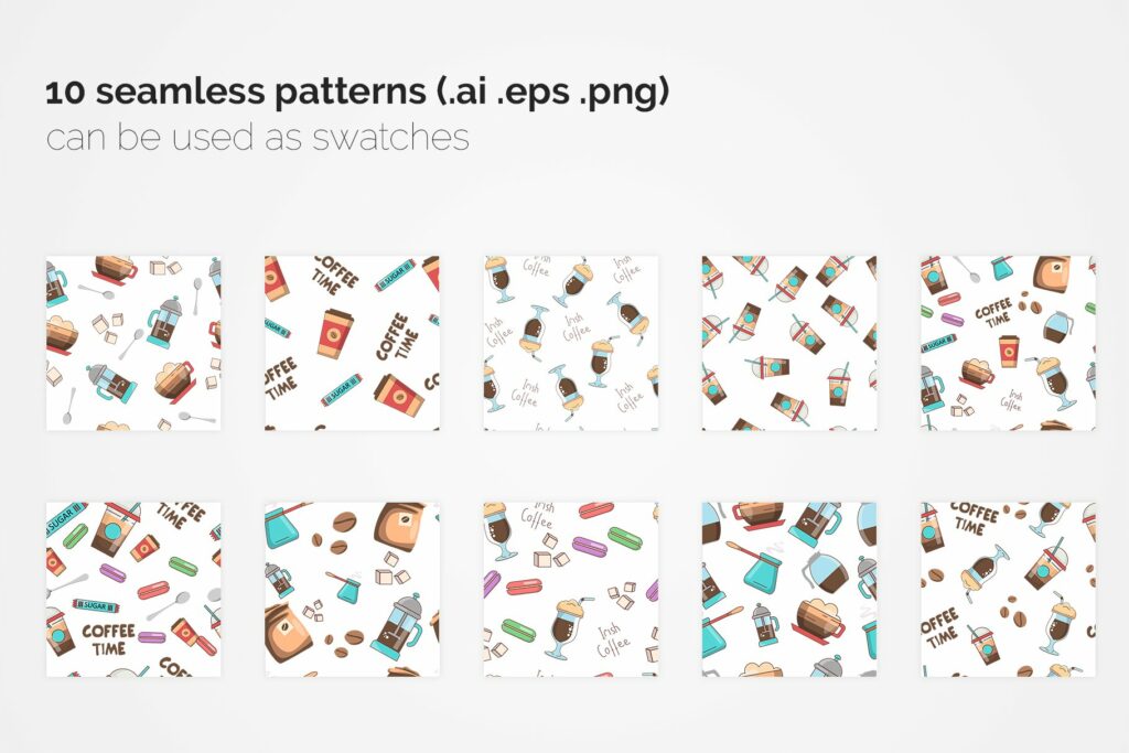 Coffee Seamless Patterns – MasterBundles