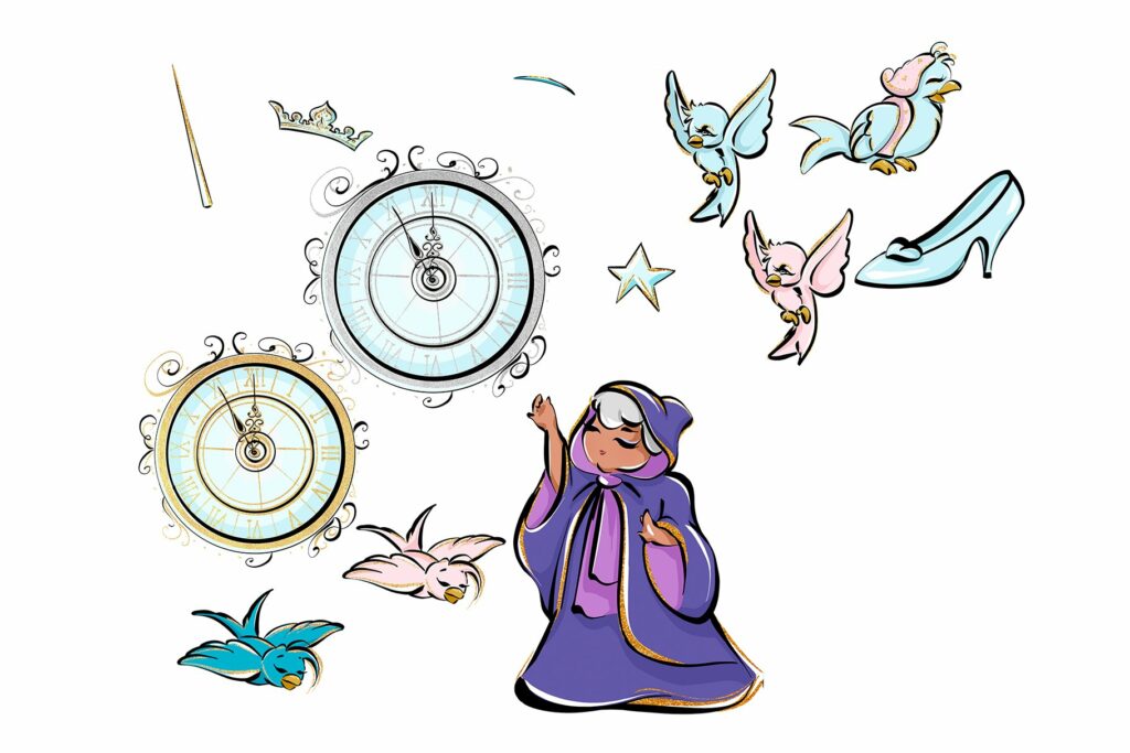 Brown Skin Cinderella Clipart – MasterBundles