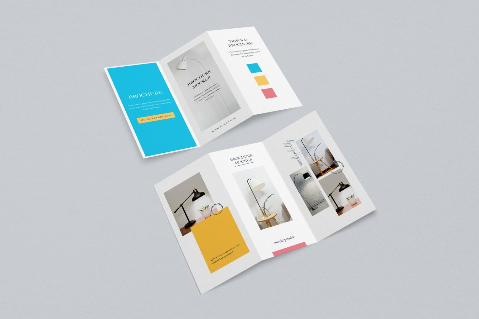 3 Folds DL Brochure Mockup – MasterBundles