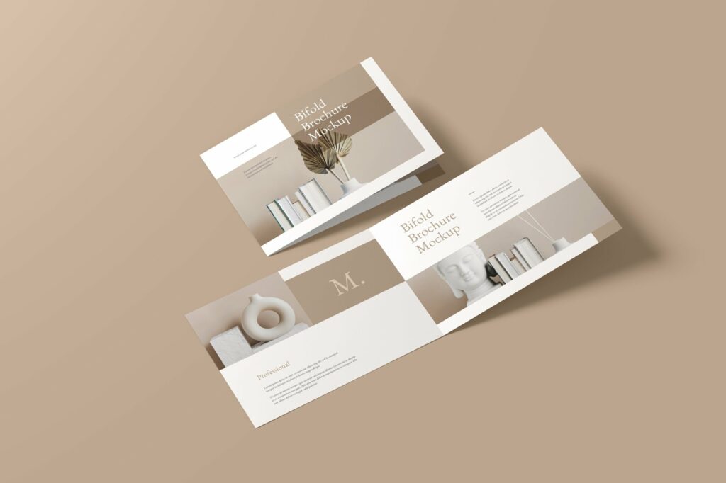 Landscape Bi-fold Brochure Mockup – MasterBundles