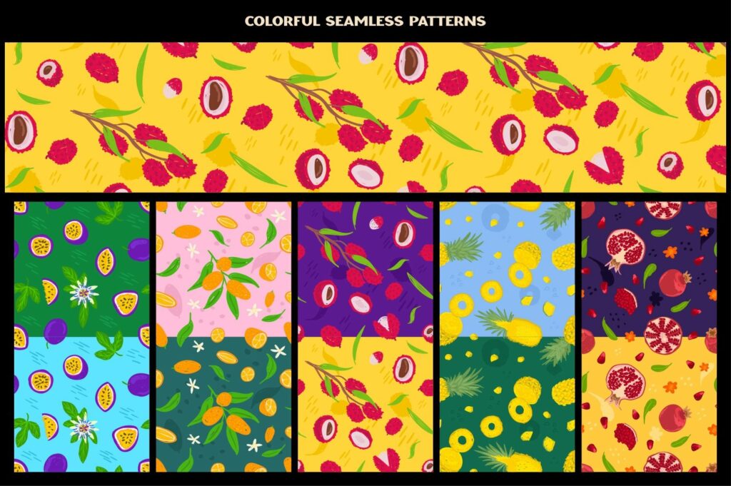 Collection fruits vegetables berries – MasterBundles