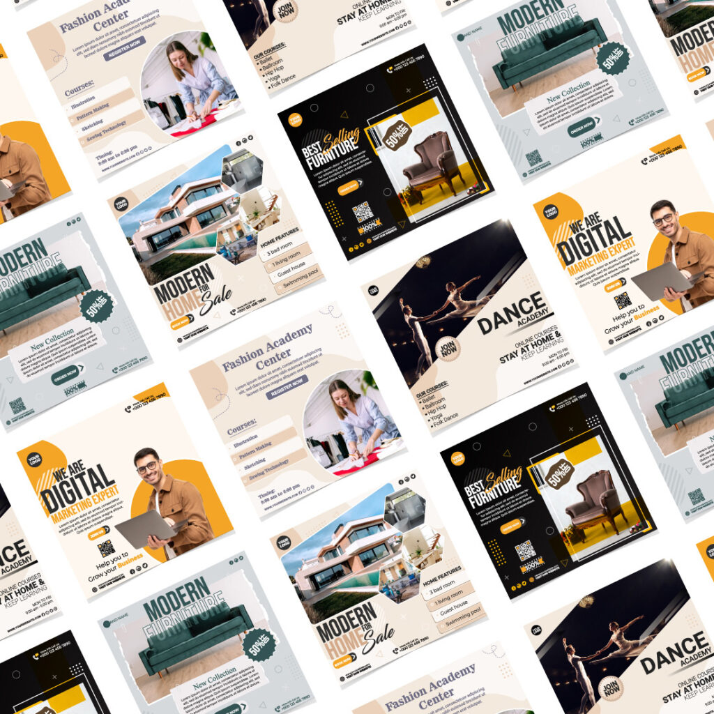 Professional 6 social media template bundle - MasterBundles