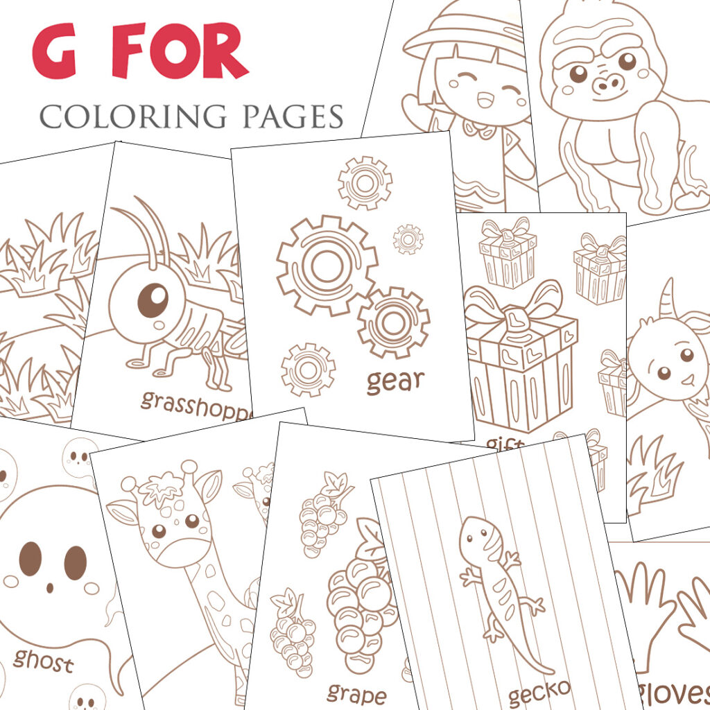 Alphabet G For Vocabulary School Letter Reading Writing Font Study ...