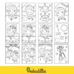 Cute Beautiful Little Ballerina Ballet is Fun Sport Activity Coloring ...