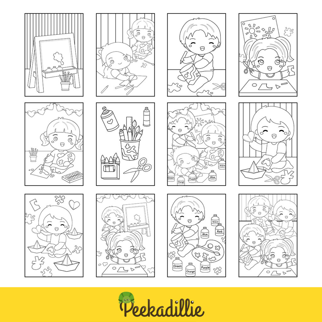 Happy Kids Crafting and Painting Activity School - MasterBundles