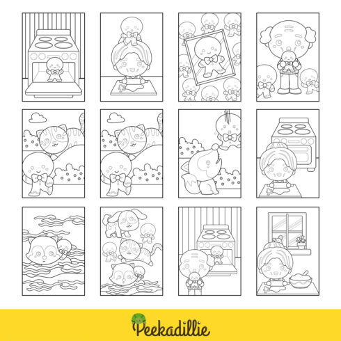 Cute Cartoon Gingerbread Cookies Christmas Character and Man Animals ...