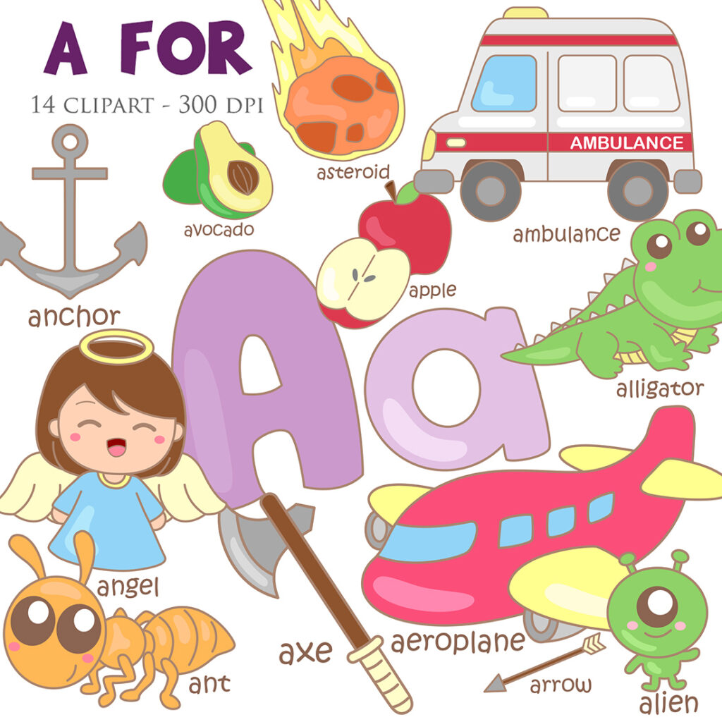 A For Vocabulary School Letter Reading Writing - MasterBundles