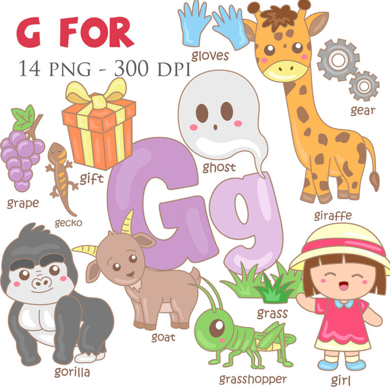 Alphabet G For Vocabulary School - MasterBundles