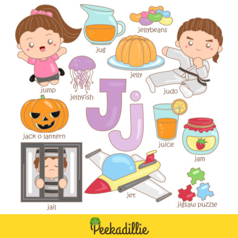 Alphabet J For Vocabulary School Letter - MasterBundles