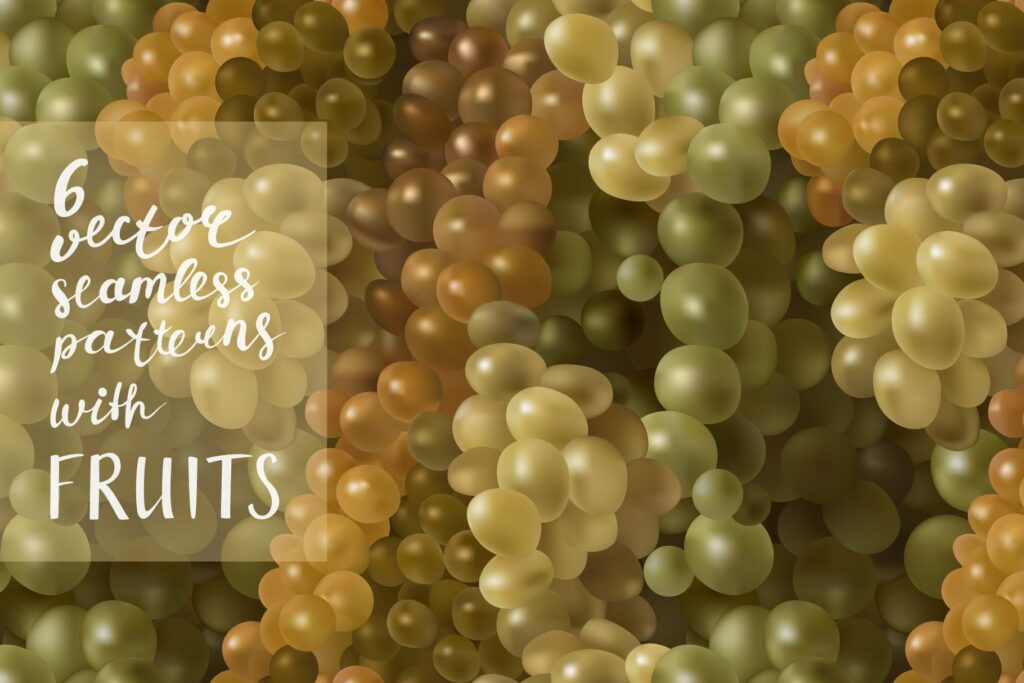 Seamless vector patterns with fruits – MasterBundles