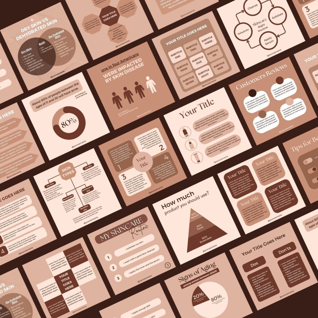 SkinCare Elegant Neutral Brown & Beige Instagram Canva Template ...