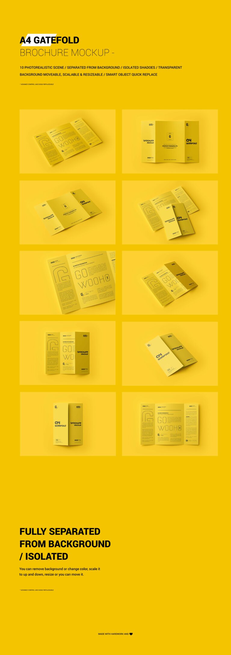 A4 Gatefold Brochure Mockup – MasterBundles