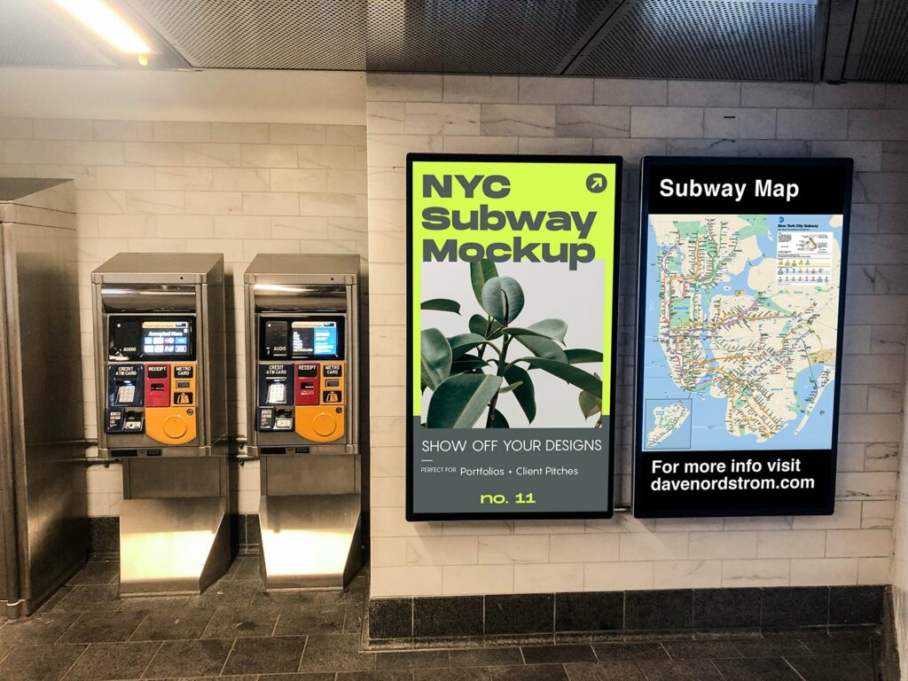 NYC Subway Billboard Mockup – MasterBundles