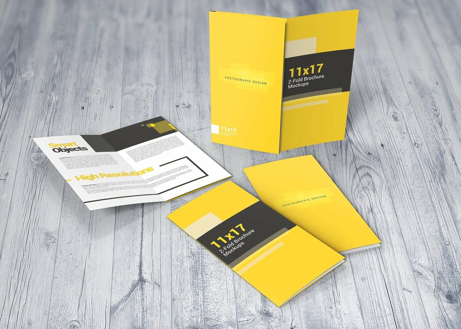 11×17 Z-Fold Brochure Mockups – MasterBundles