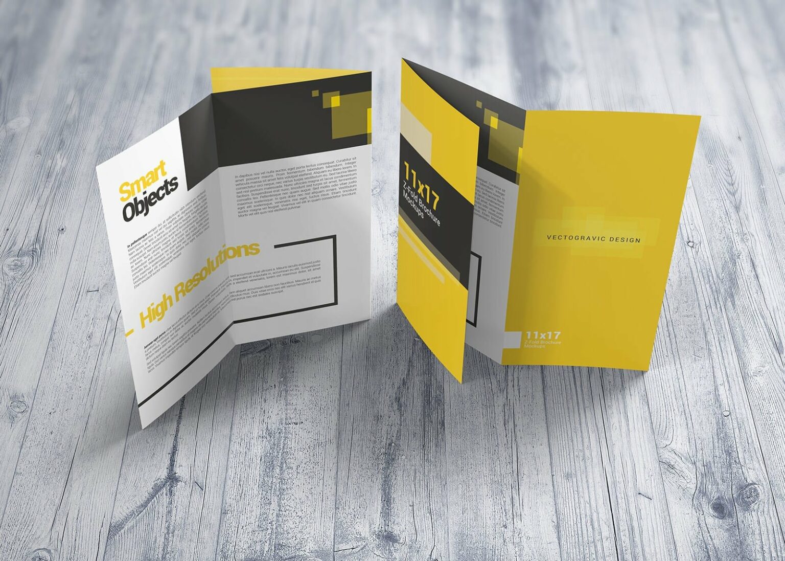 11×17 Z-Fold Brochure Mockups – MasterBundles