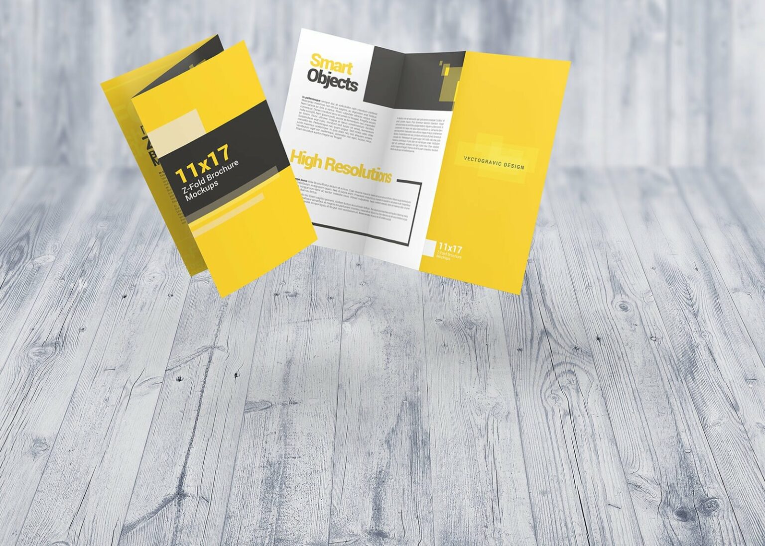 11×17 Z-Fold Brochure Mockups – MasterBundles