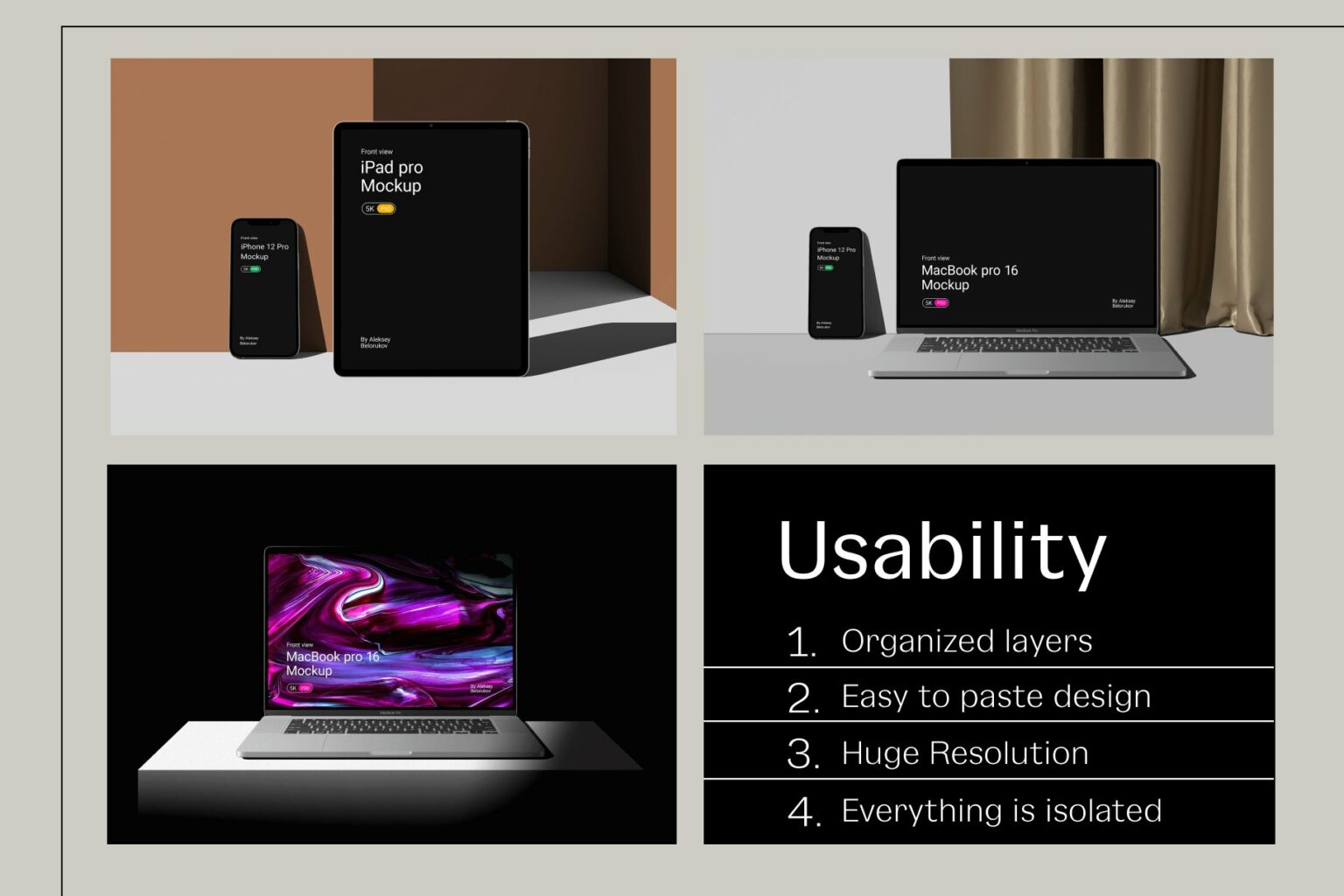 Device Pack Mockups - front view – MasterBundles