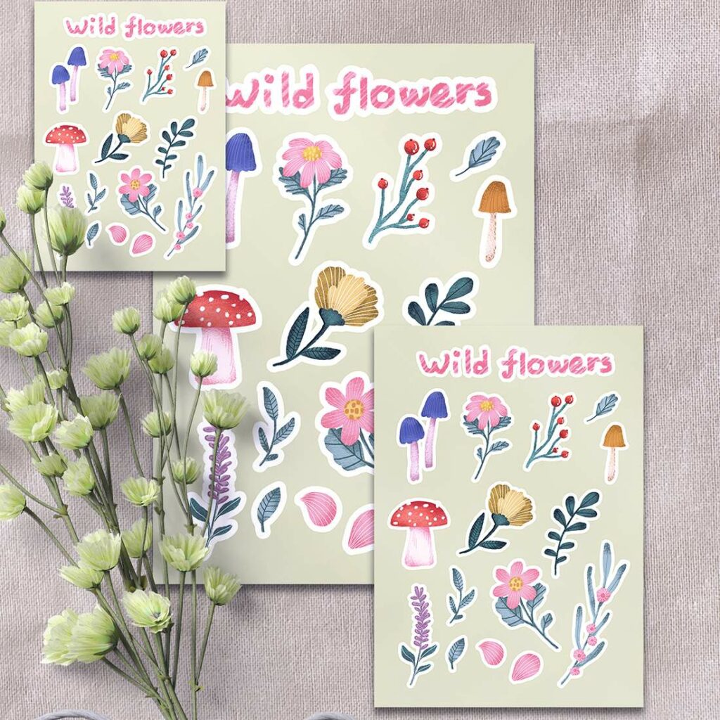 Wild Flower Sticker Pack - MasterBundles