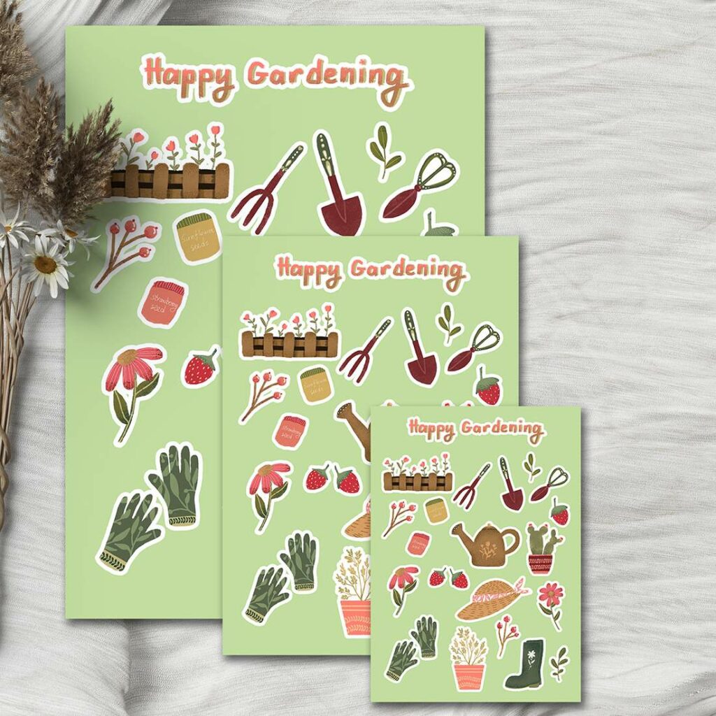 Gardening sticker pack - MasterBundles